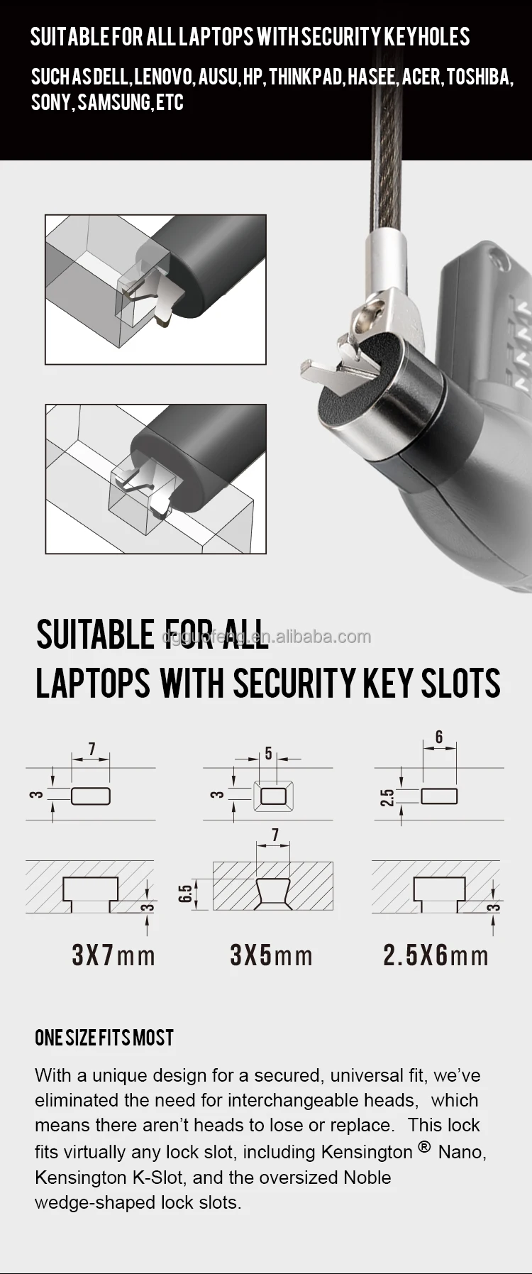 Ultimate Universal Security Combination Cable Lock - Buy Mini-saver ...