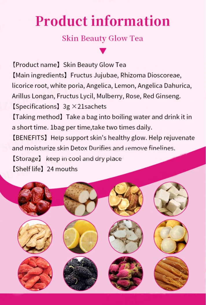 Glow Healthy Skin Flavored Green Tea For Health,Skin Whitening Tea Bag ...