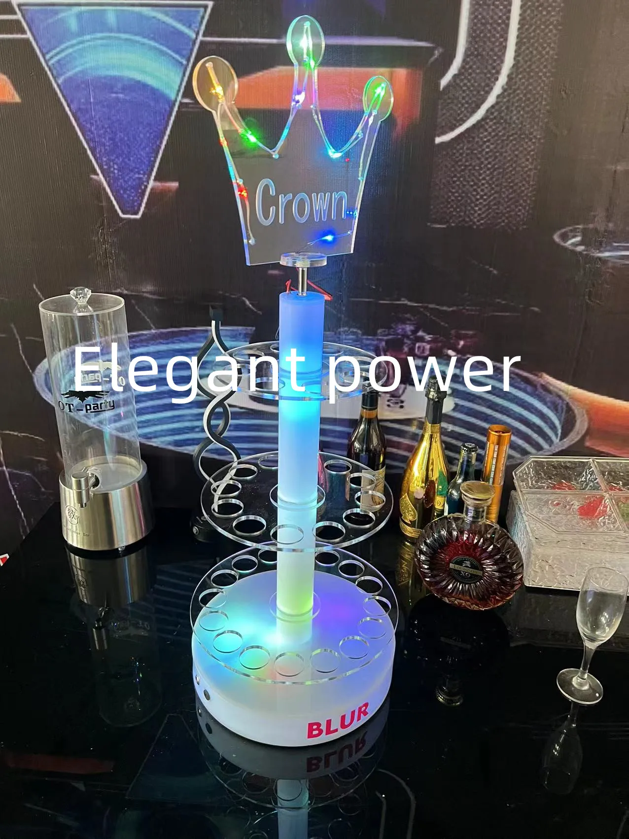 Bar Nightclubs Wedding Custom Wine Stand Bullet Cup Display Holder LED ...