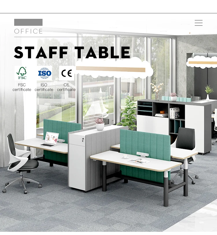 Ergonomic Modern Office Table Electric Standing Height Adjustable ...