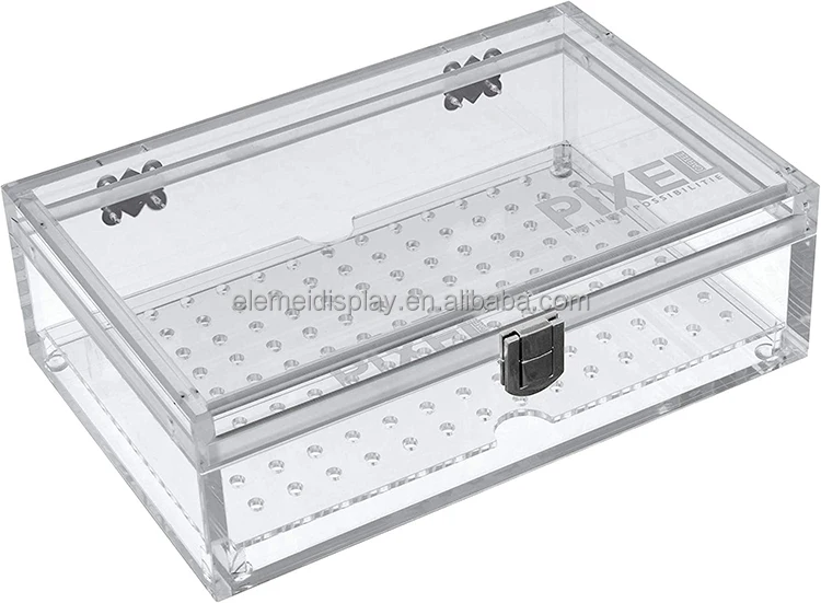 Cigar Humidor Modern Clear Acrylic | Holds 15-20 Cigars | Airtight ...