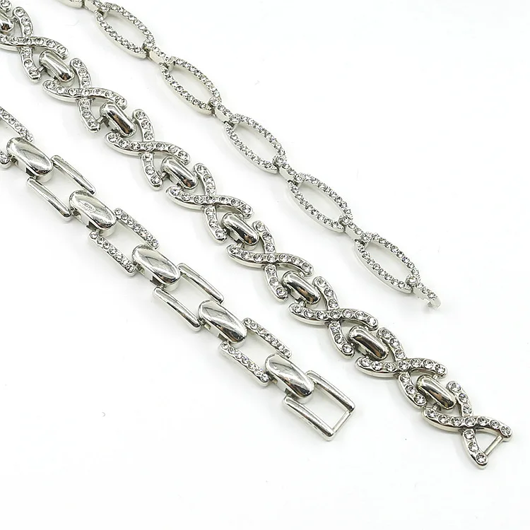 Crystal Cup Chain Trimming Jewelry Metal Rhinestone Chain For Garment ...