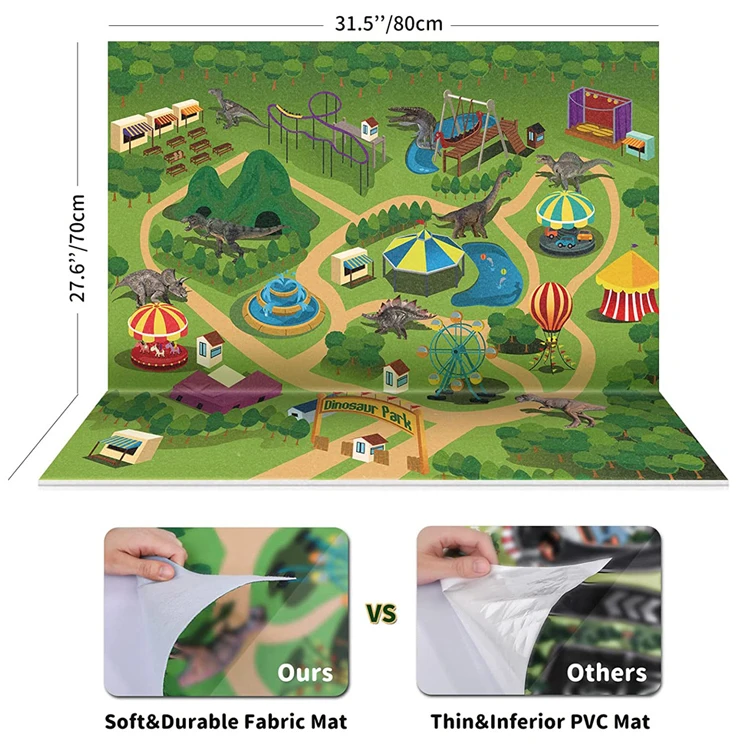 16 Styles Dinosaur Realistic Dinosaur Toys Figures With Play Mat ...