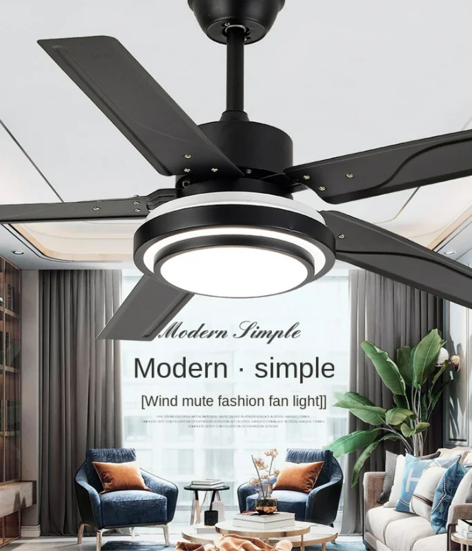 Five-leaf Big Wind Stainless Steel Ceiling Fan Industrial Retro With ...