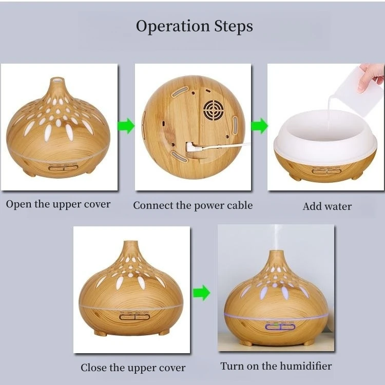 Custom Logo Humificador De Aroma 500ml Portable Ultrasonic Electric ...