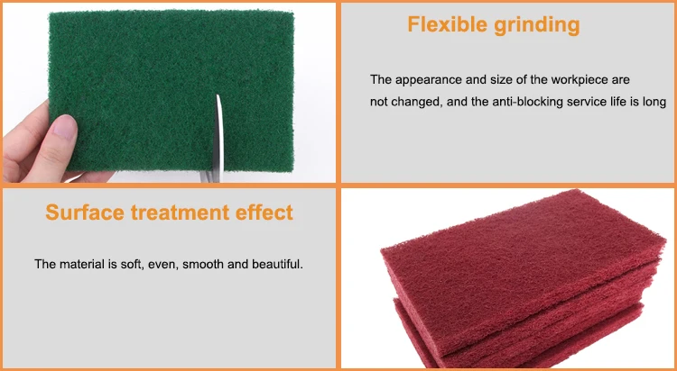 Red Color 7447 Scouring Pad Kichen Spinge Scouring Pad Polishing ...