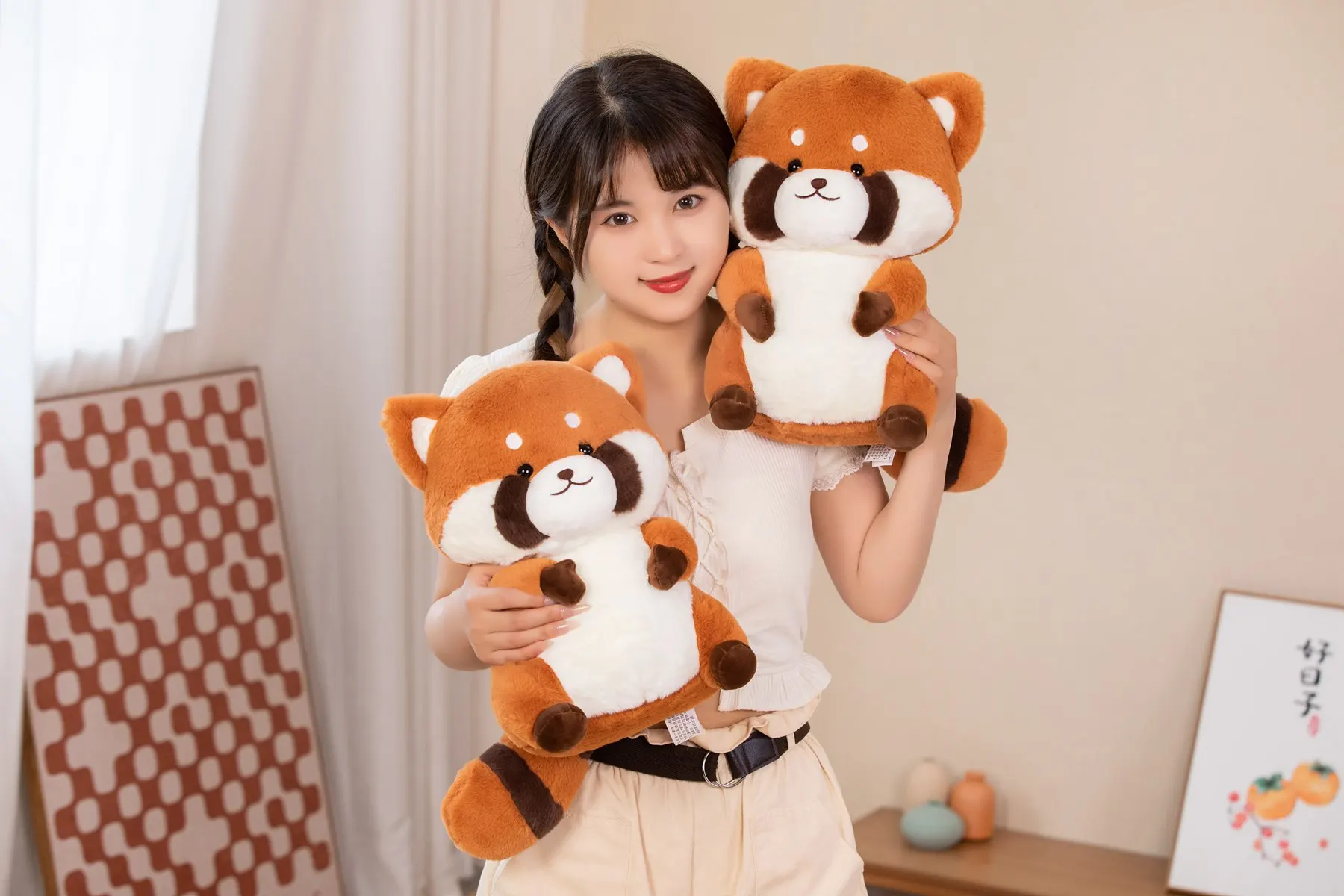 Kawaii Plush Toys Raccoon Red Panda Toy For Kids Gifts Cute Little ...