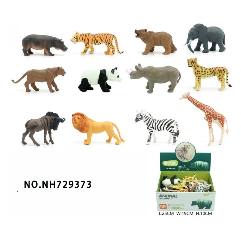 Zoo Animals Figures Toys - 12 Piece Realistic Figurines