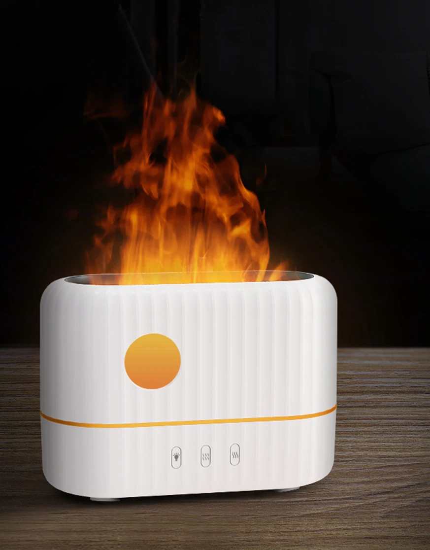 2022 Hot New Flame Diffuser Humidifier 200ml Ultrasonic Usb Flame ...