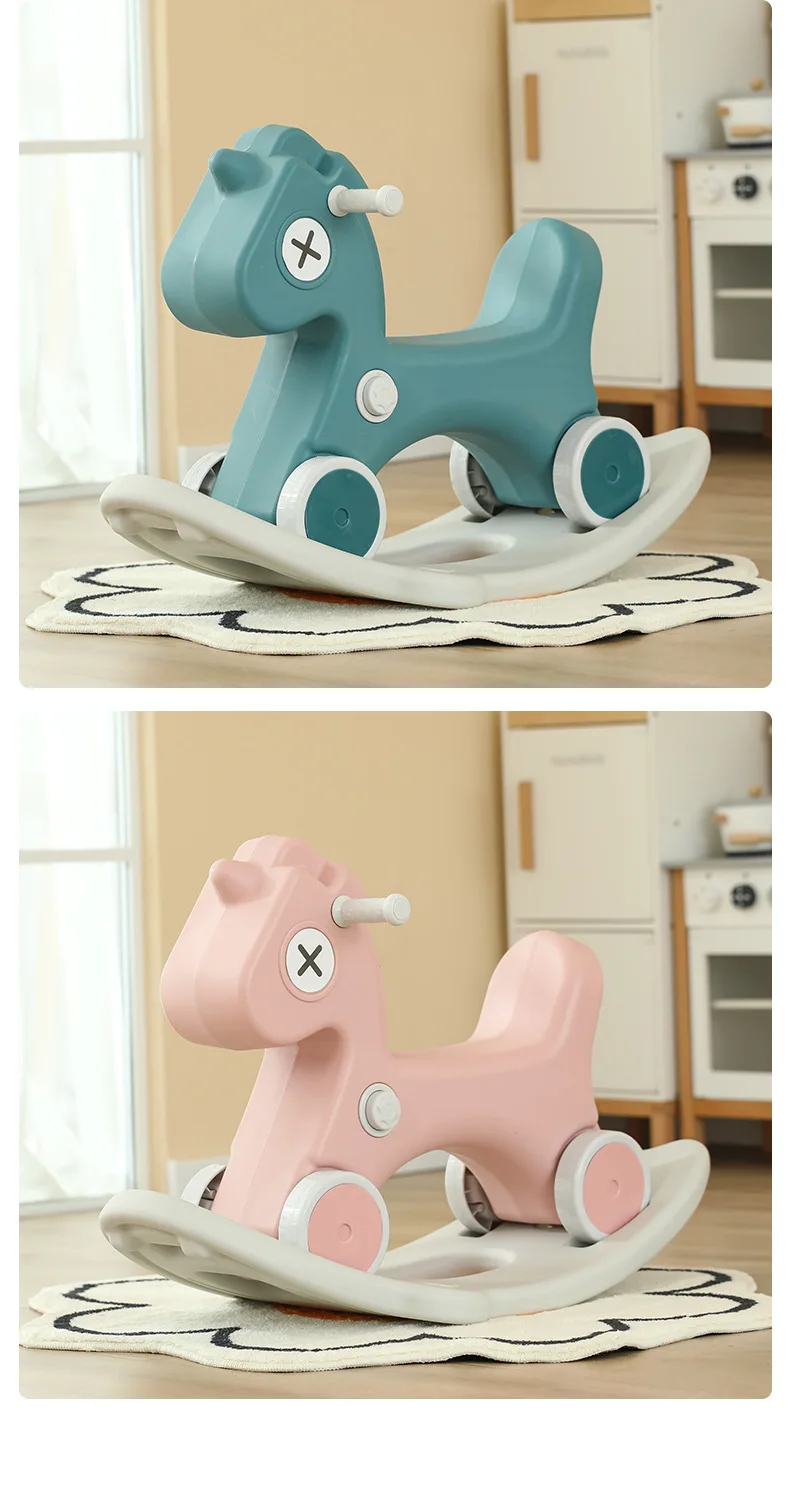 Eco-Friendly Plastic Playground Indoor Rocking Horse for Kids Children ...