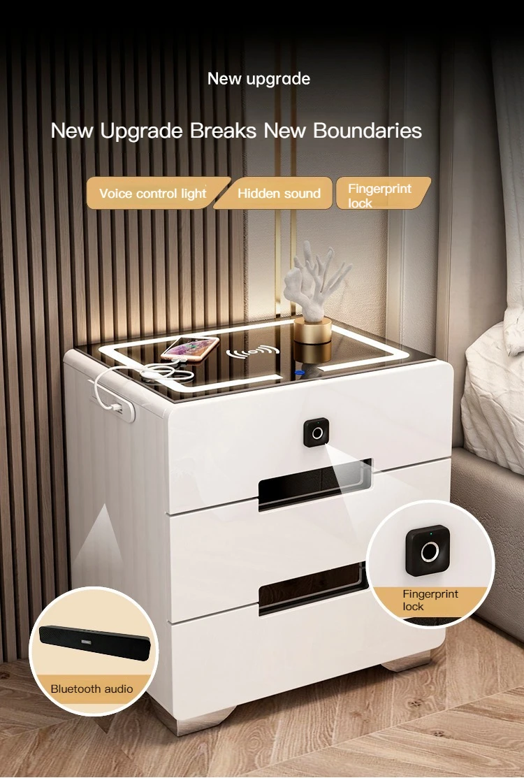 NOVA Smart Bedside Table - Modern, Functional Furniture