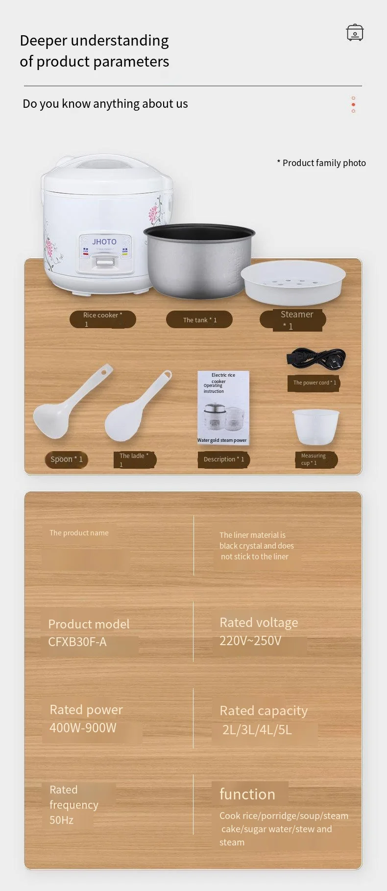 Factory Wholesale Rice Cooker 2-5 L Mini Household 900w Multi-function ...