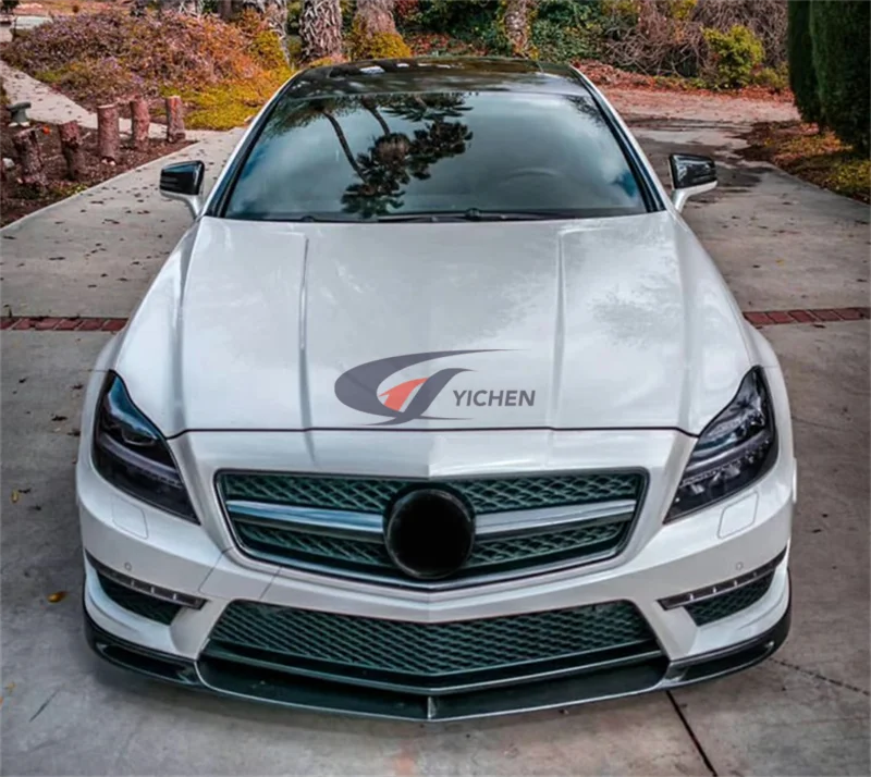 Carbon Fiber V Style Front Bar Edge For 2012-2013 Mercedes Benz Cls ...