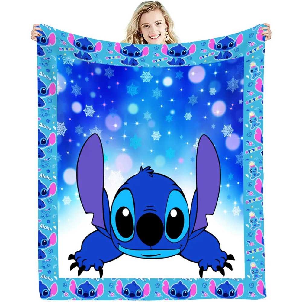 Popular Cartoon Stitch Digital Printed Flannel Blanket Nap Blanket ...