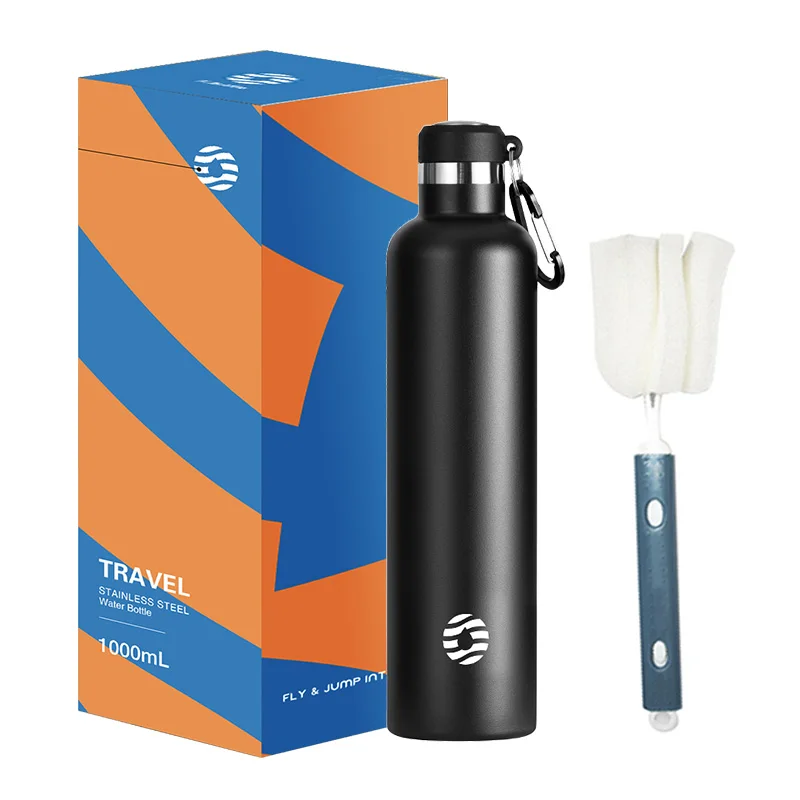 Fjbottle Stainless Steel Water Bottle 750ml/1000ml Sports Flask Vacuum ...