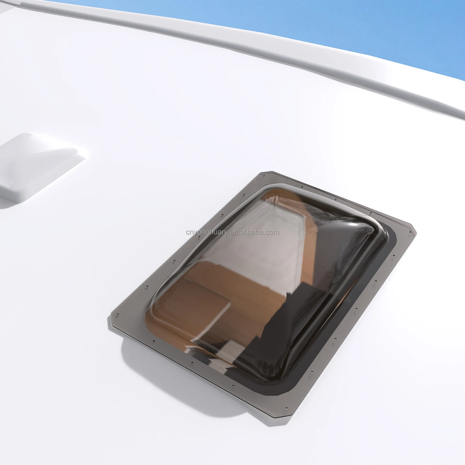 Rv Replacement Skylight Dome Smoke,Outer Dimension: 18" X 26",Dome ...