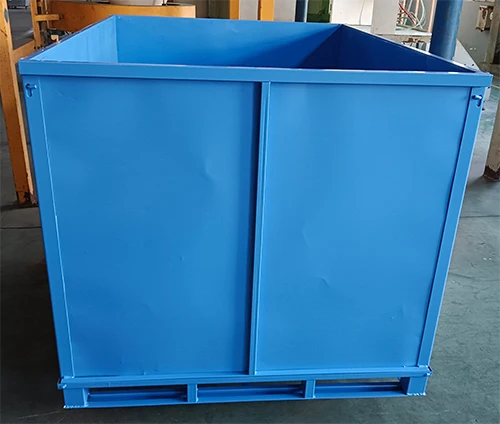 1100kgs Collapsible Lockable Industrial Steel Pallet BOX
