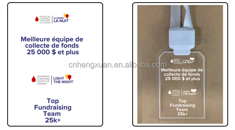 2024 LED ID Card Acrylic Light up Flashing Neck Lanyard 15 Colors LED ...