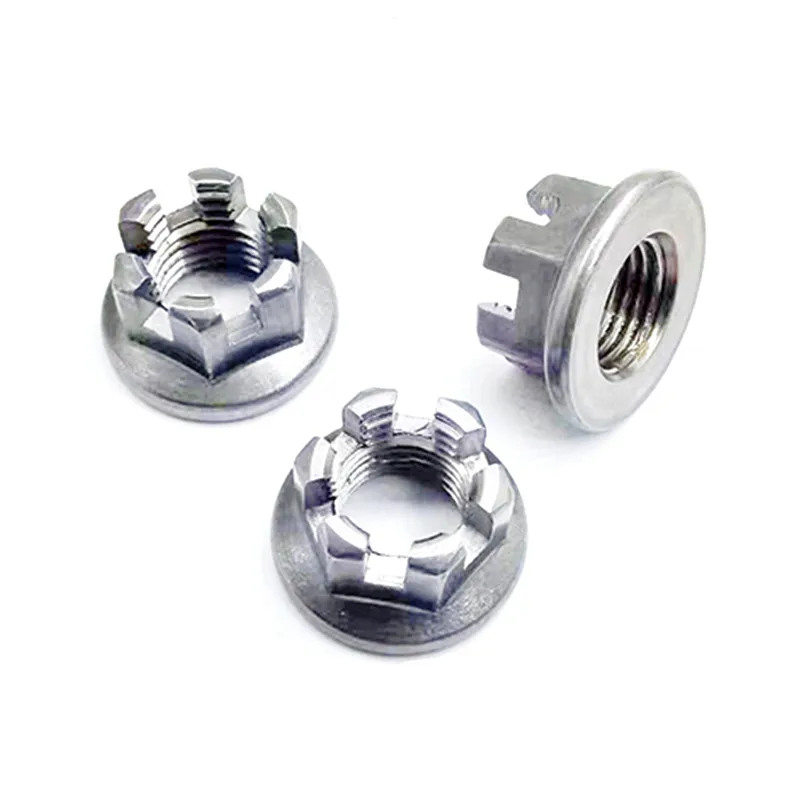 M8 to M22 Hex Slotted Flange Castle Nuts - Aerospace Grade