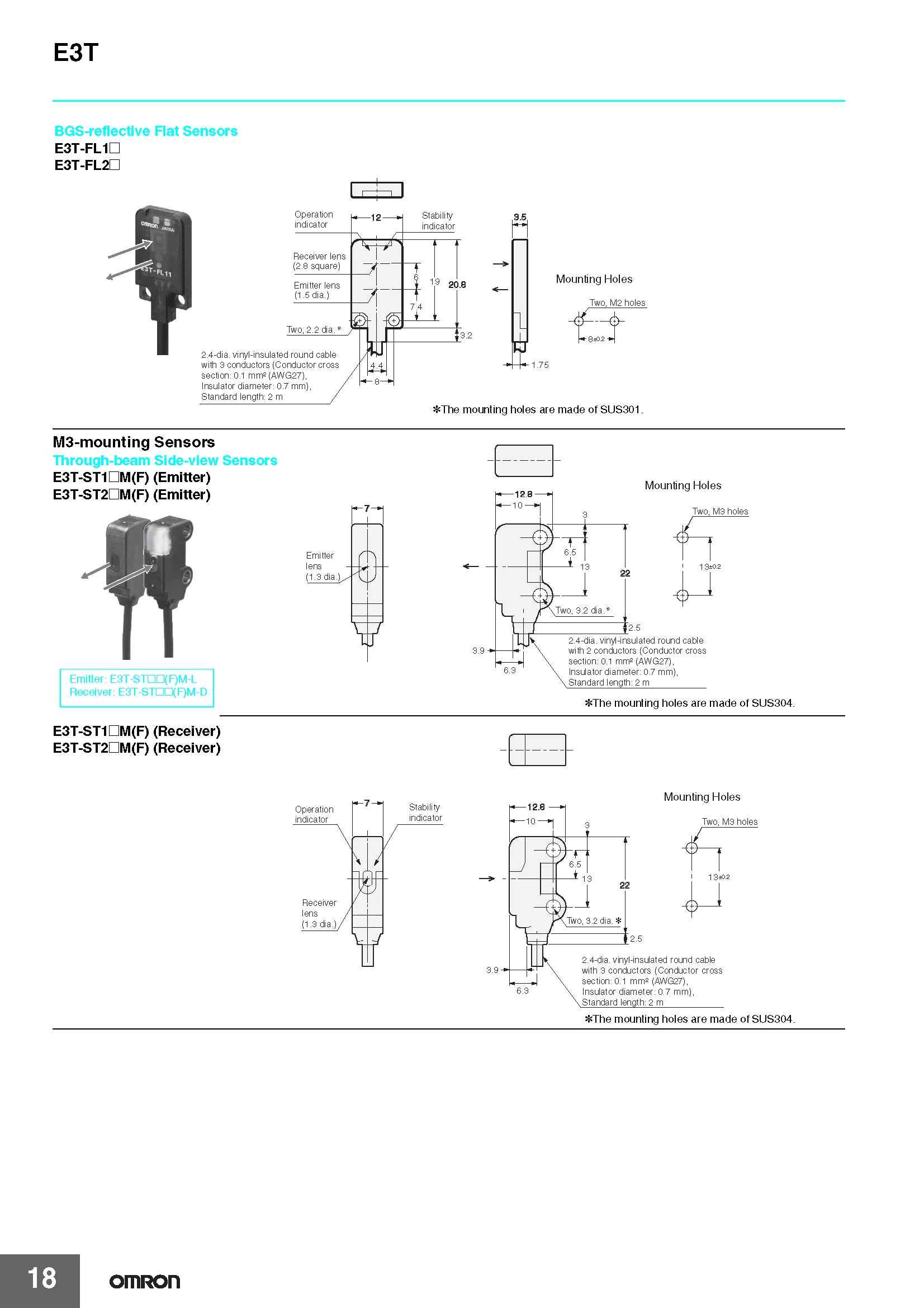 New Authentic Original OMRON E3T Ultra Compact Photoelectric Sensor E3T ...