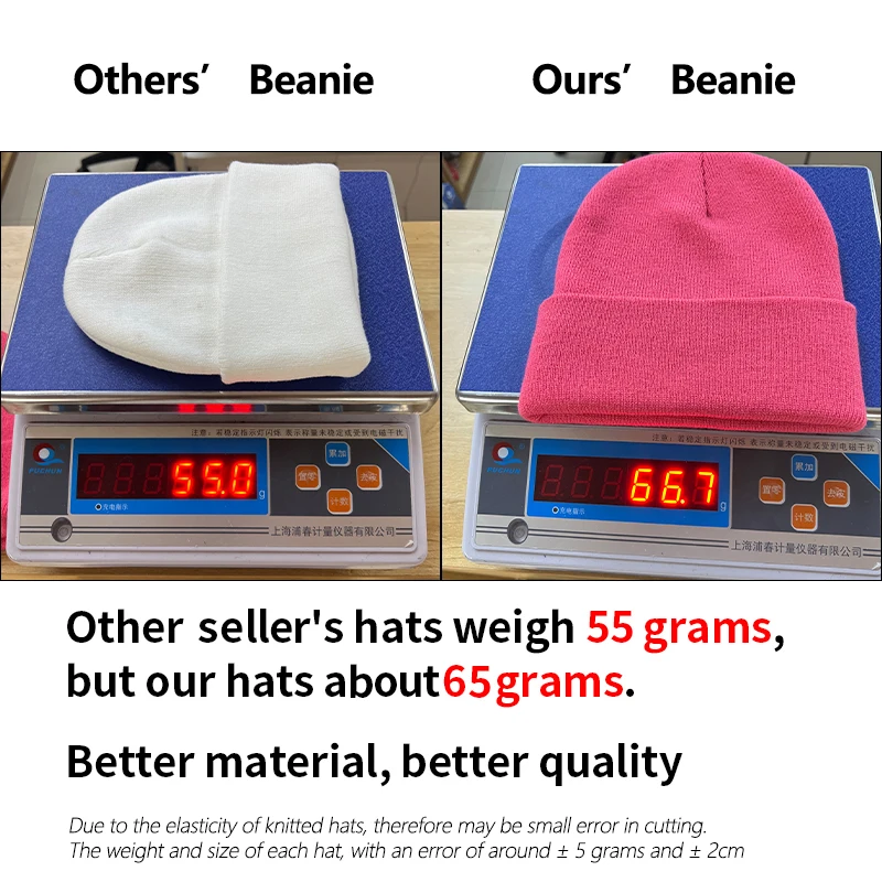 60 Colors Beanies - Custom Logo Embroidery Winter Hats