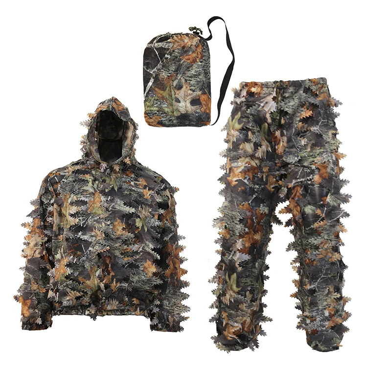 Wholesale Men 3D Leaf Camouflage Hunting Clothes for Outdoor