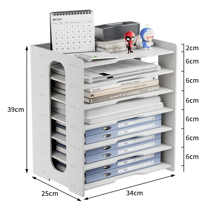A4 A5 Paper Storage Rack Organizer Office File & Magazine File Desktop ...