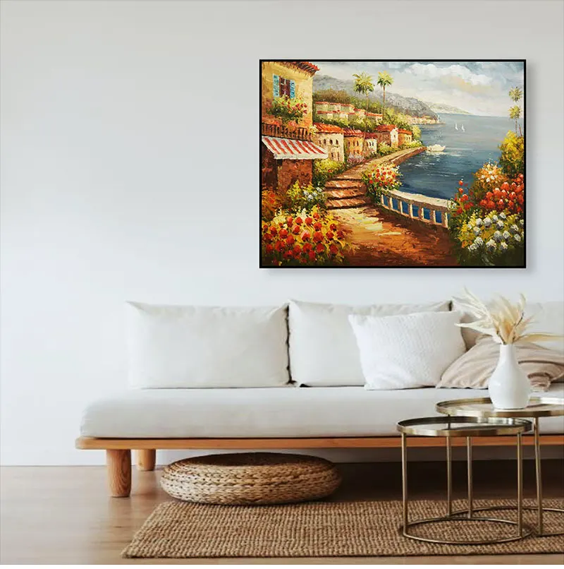 Handmade Beautiful Scenery Oil Painting on Canvas Art Supplies Drawing ...