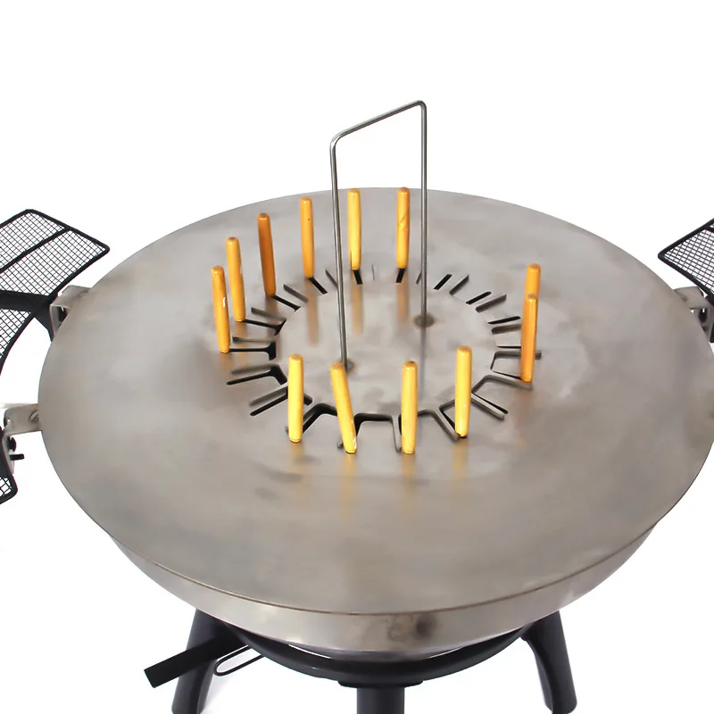 Outdoor Round Teppanyaki With Skewers Furnace Bbq Grill - Buy Outdoor ...
