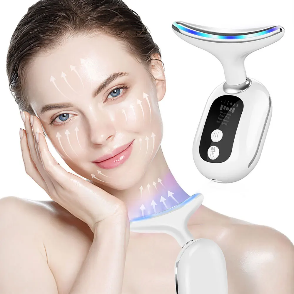 Beauty Products Mini Face Skin Lift Tighten Led Red Blue Light Wrinkle ...