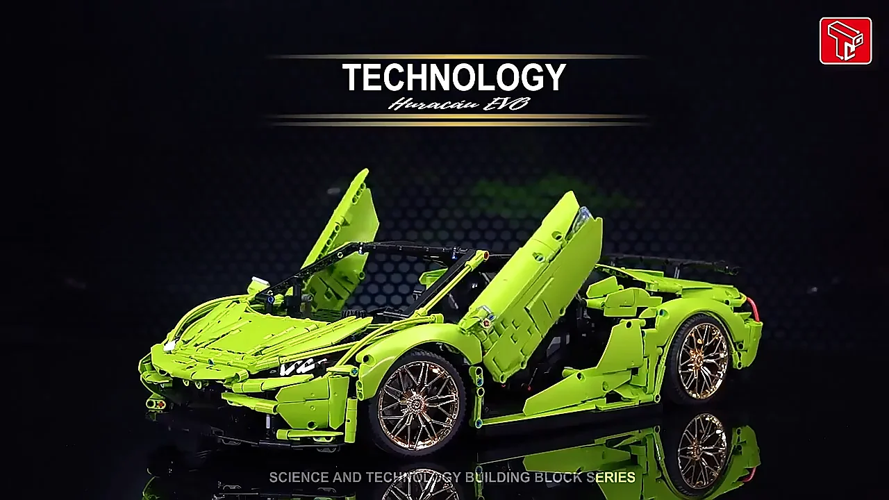 Moc High Technic Lambor Ghinis Sian Huracan Evo Spyder Car 1:8 Model ...
