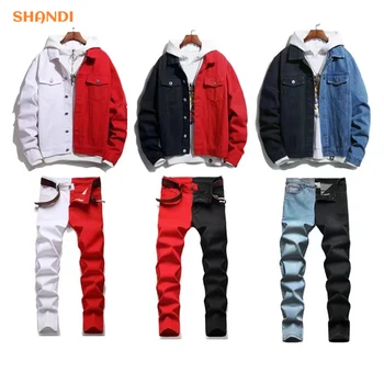 Winter Outfits Clothing Custom Stretch Denim Trousers Matching Set ...