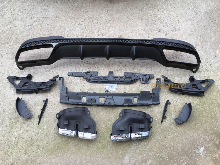 AMG Look W212 Rear Diffuser for Mercedes Benz 2013-2015