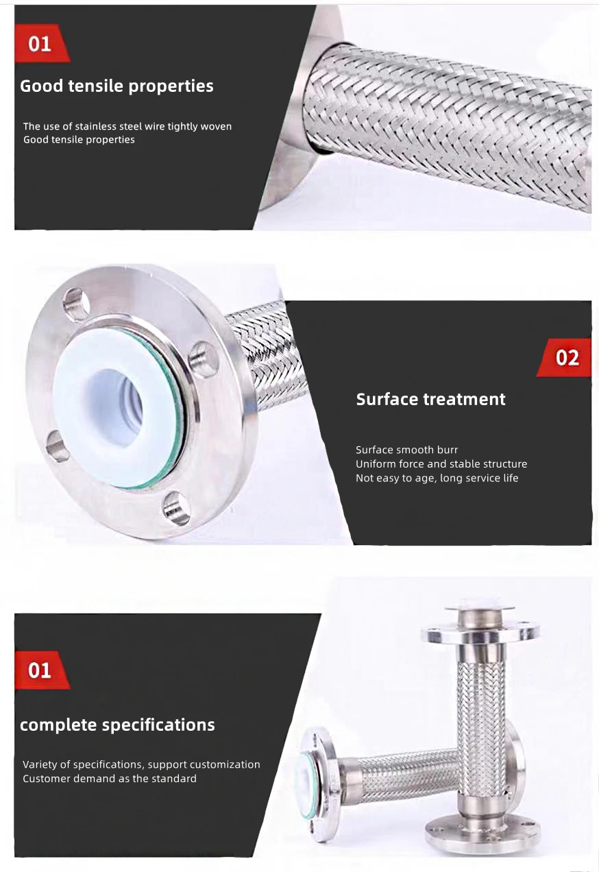 Stainless Steel Flange Connections Metal Hose High Temperature and High ...