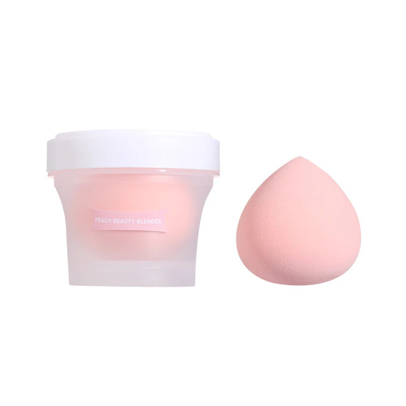 Cute Pink Fruit Non Latex Beauty Facial Sponge Private Label Cosmetic ...
