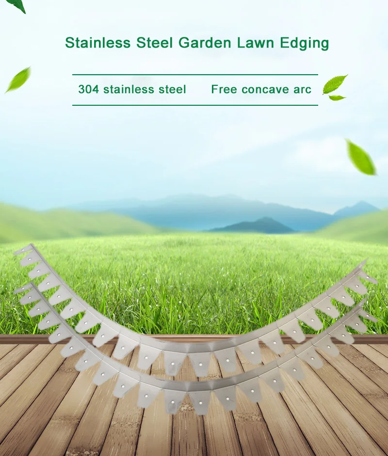 Jnz Stainless Steel Landscape Garden Edging Flower Fence-path Garden ...