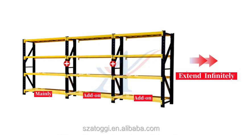 Factory Metal Boltless Stacking Rack Industrial Warehouse Storage Racks ...