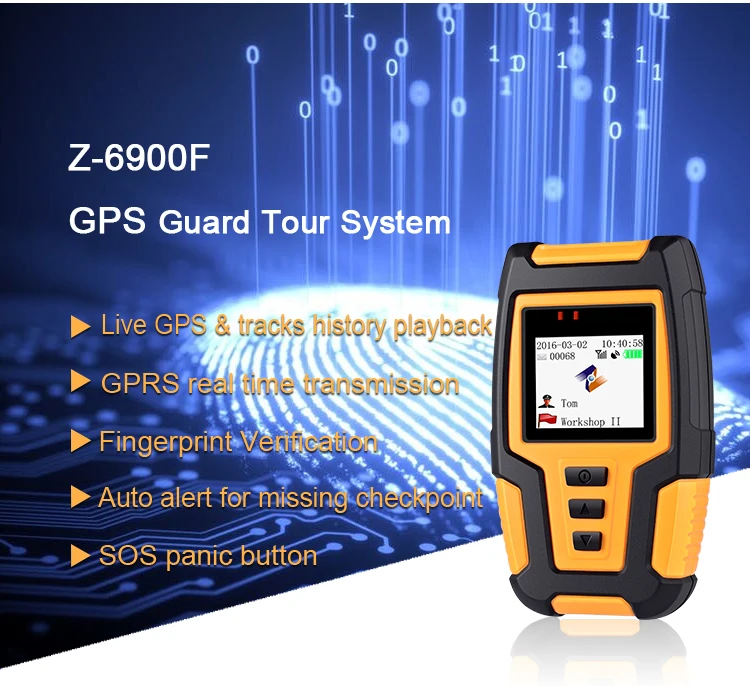 Security Building Rfid Reader Fingerprint Recognition Guard Tour System ...