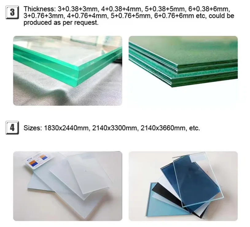 Clear Laminated Glass Sheets 6mm 8mm 10mm 12mm Flat Float Glass for ...
