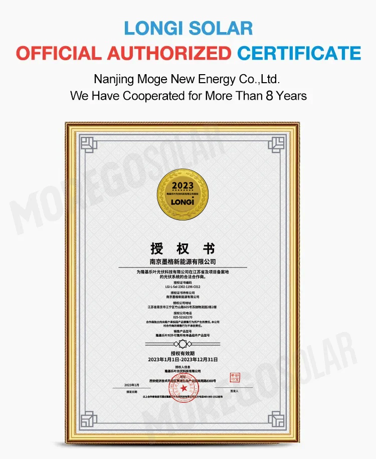 Solar Panels Certificate Longi Single 550 Watt Solar Panel 540w 545w ...