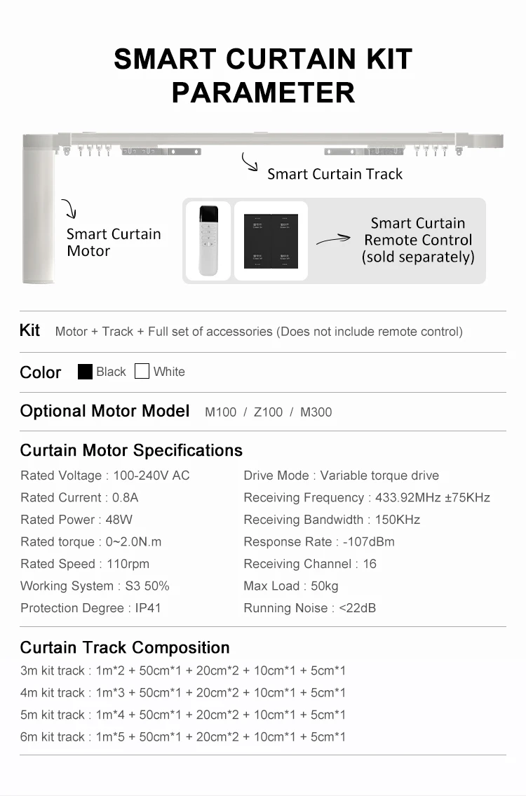 Curtain Kit with Track and Motor and Accessories E-commerce Platform ...