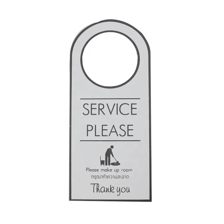 Hotel Room Amenities Set - Eco-Friendly Plastic Door Signs