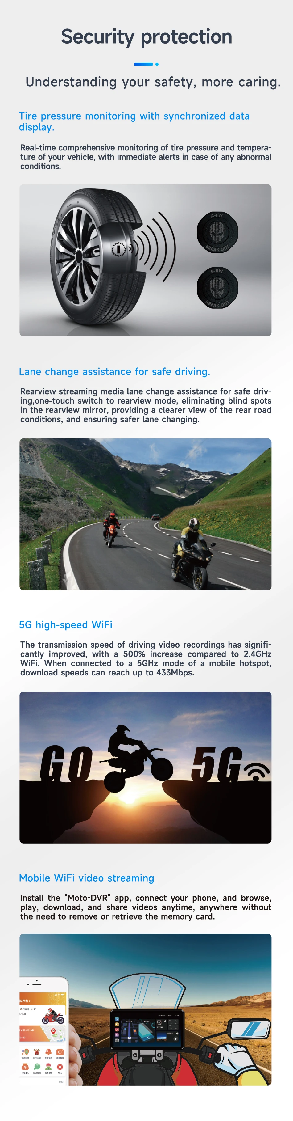 Alienrider M2 Pro Motorcycle Dash Cam Carplay And Android Auto ...