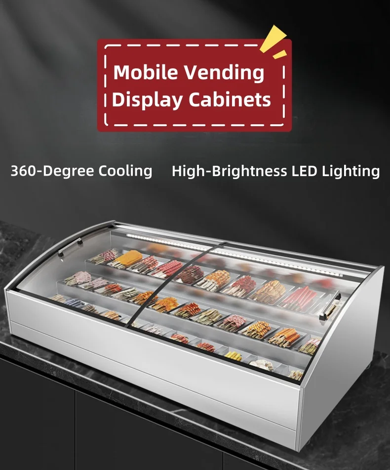 Alibaba.com: 8-Compartment commercial sushi display fridge, countertop ...