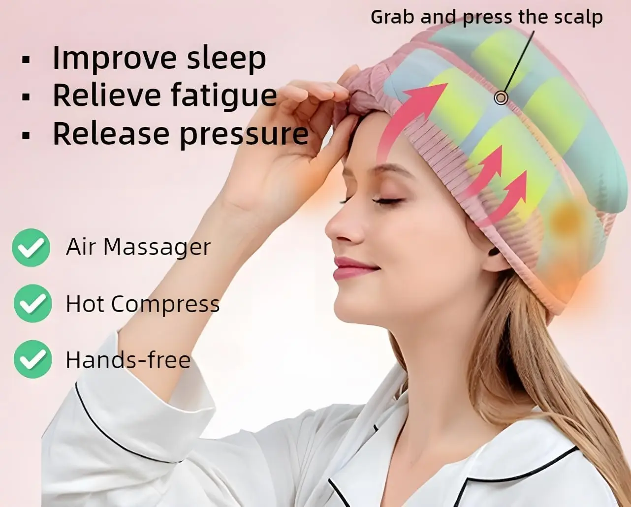 New Coming Wireless Portable Headache Relief Massage Scalp Vibration ...