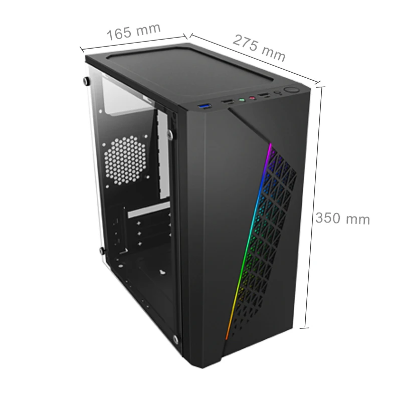 SNOWMAN Office PC Case - M-ATX Mid Tower Desktop Chassis