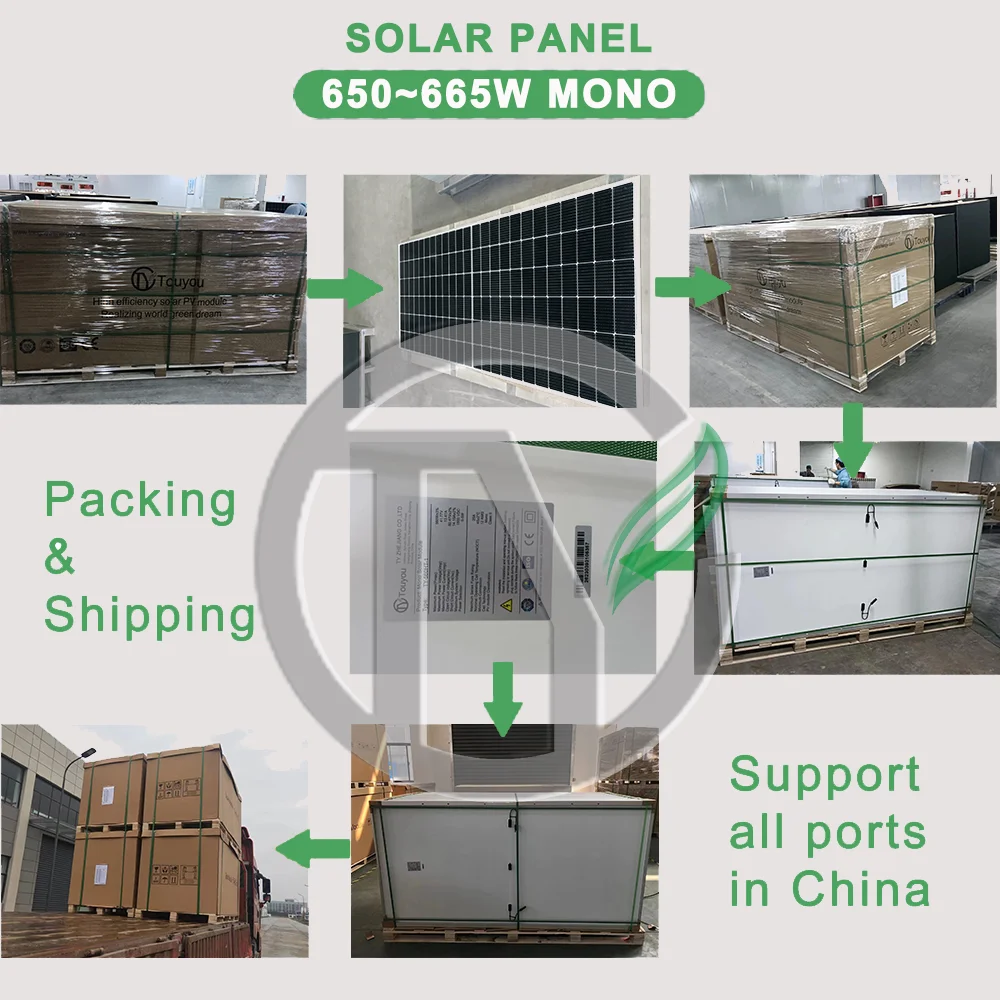 A Grade Mono Crystalline Module 650w 655w 660w 665w 670w High Power ...