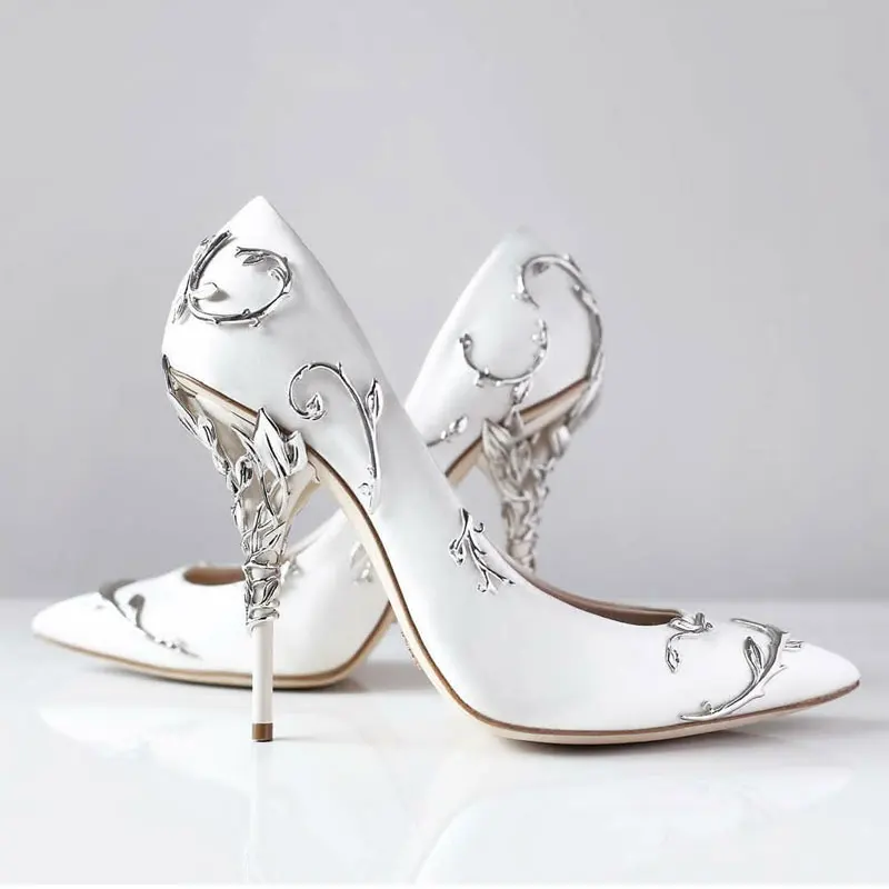 Custom Women’s Super High Stiletto Heels with Metal Decoration