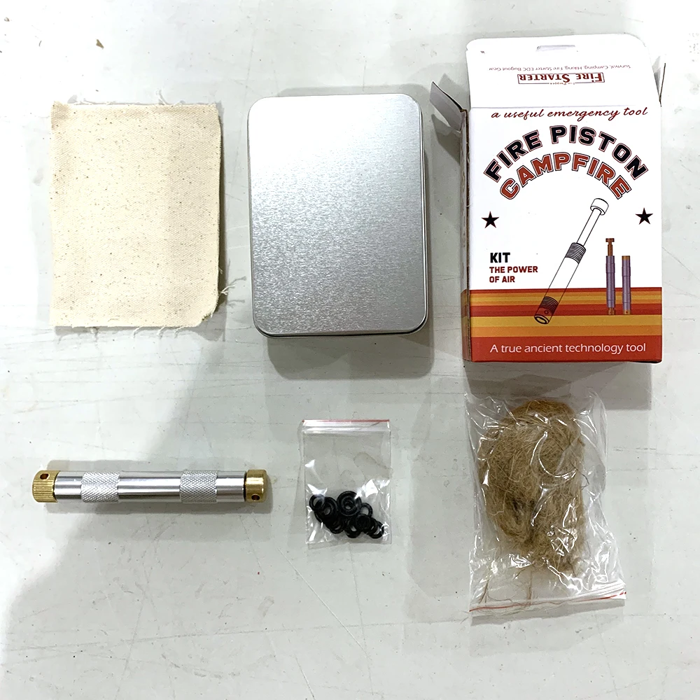 Metal Fire Starter Piston Campers/survival / Preppers Outdoor Emergency ...