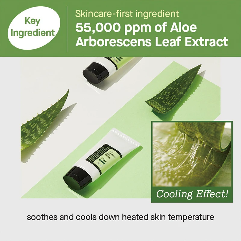 Aloe Vera Extract Lightweight Aloe Soothing Sun Cream Spf 50+ Body ...